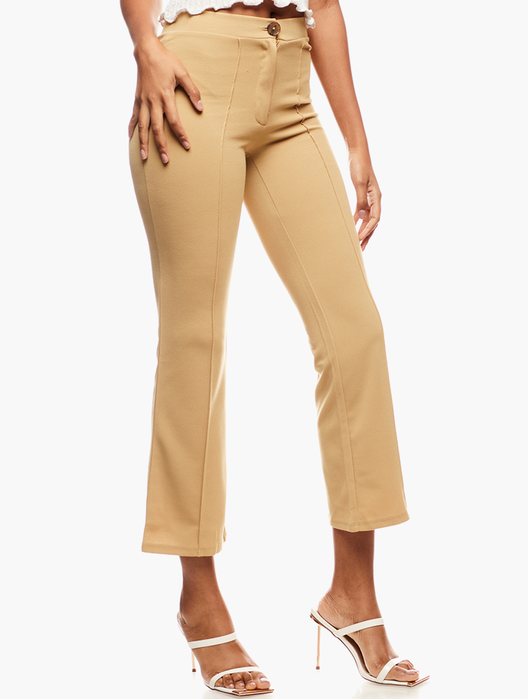MyRunway | Shop Forever 21 Khaki Flare-Leg Pants for Women from MyRunway.co.za